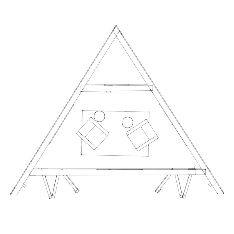 A triangular room in a garden - The perfect corner fit