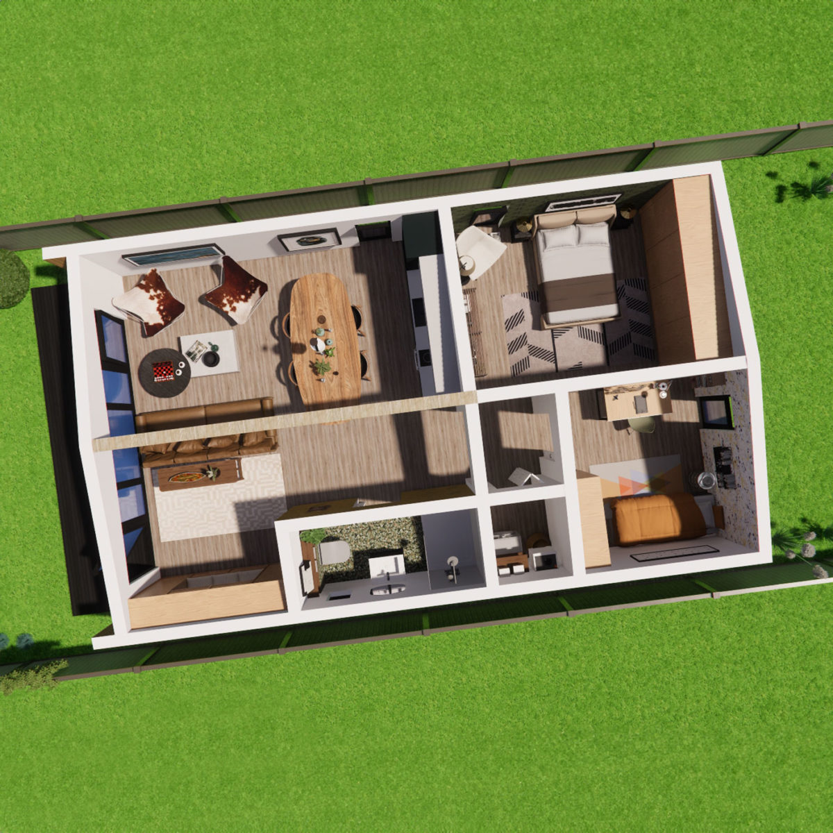 Ferro - Modern Mobile Homes for Long Narrow Gardens